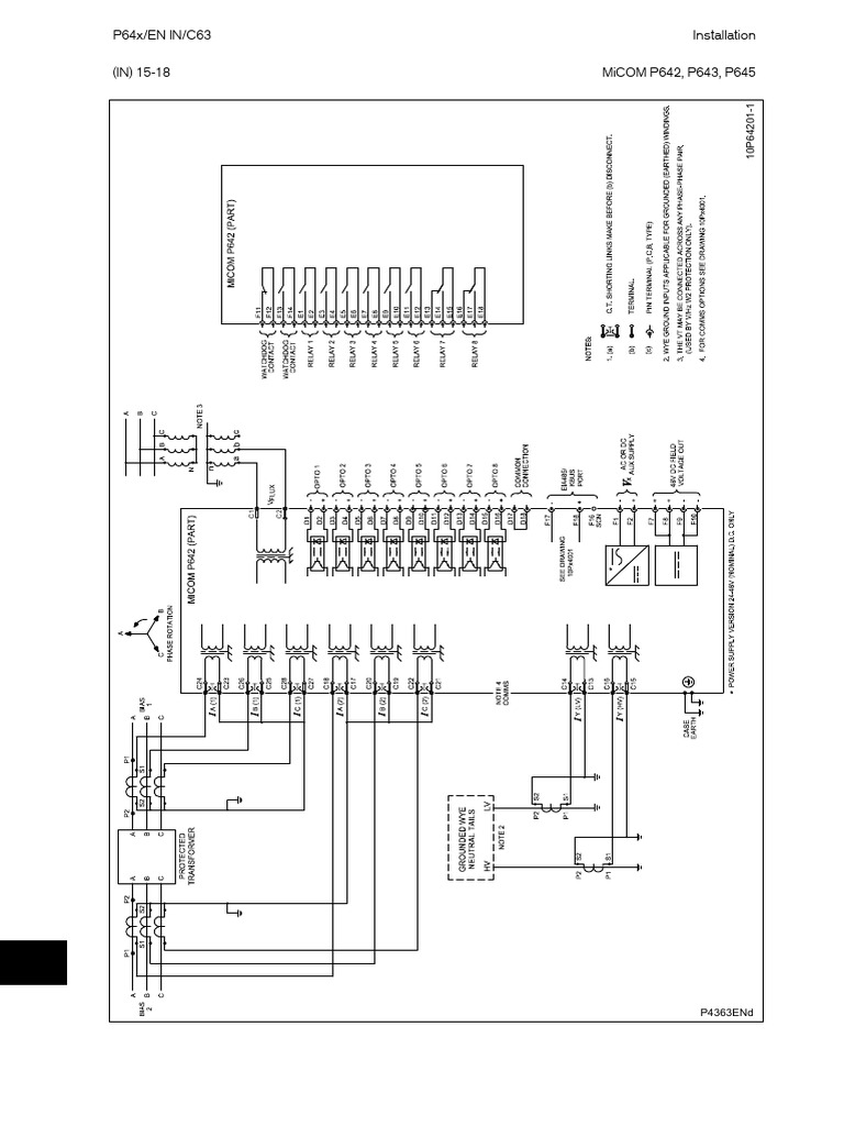 MiCOM P642 Connection | PDF