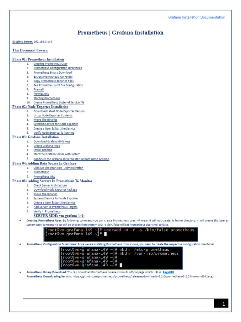 Prometheus And Grafana Complete Installation Guide Pdf Computer File Zip File Format