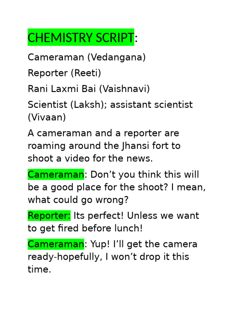 CHEMISTRY SCRIPT For Pwi | PDF | Oxide | Materials