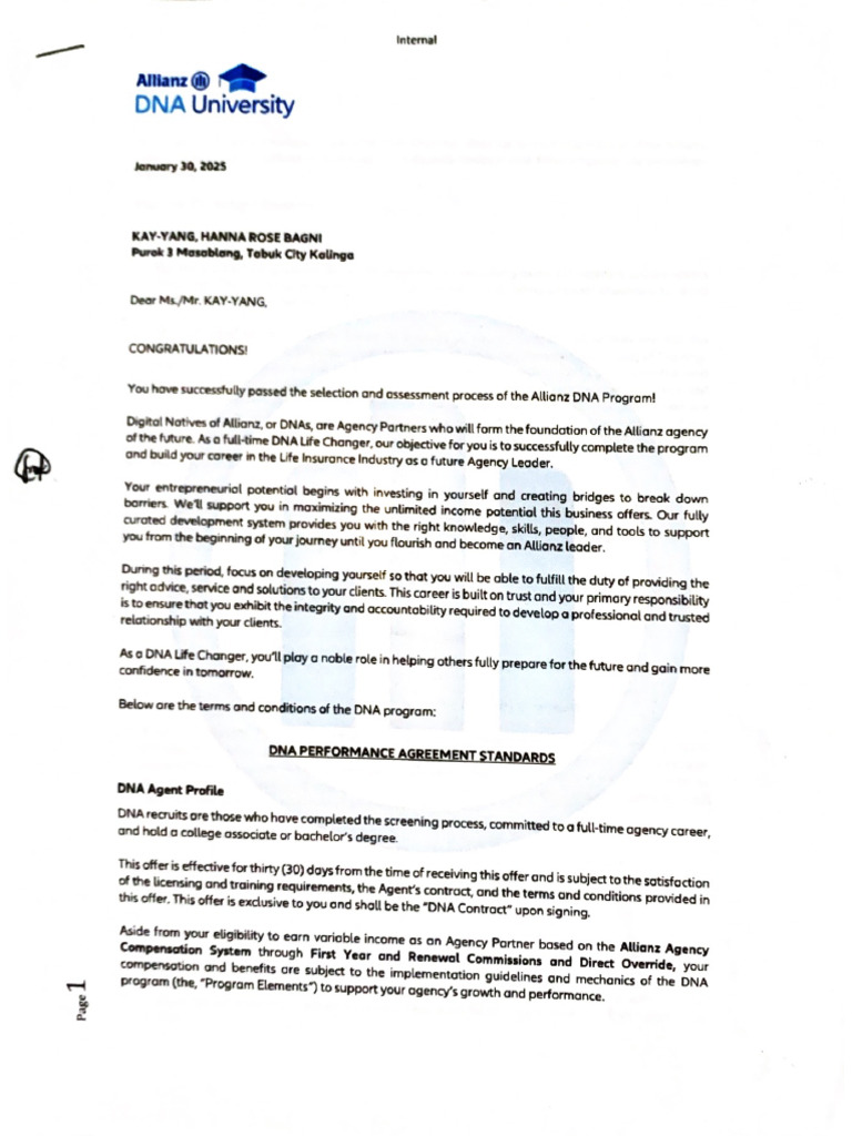 Rizza Fernandez - Contract | PDF