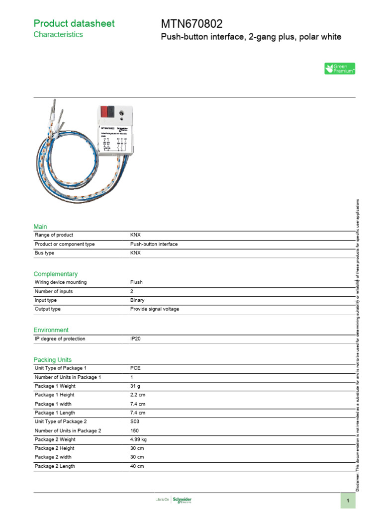 SpaceLogic KNX MTN670802 | PDF
