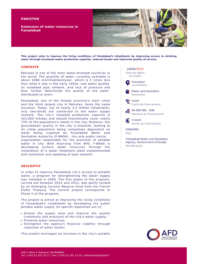 Extension Water Resources Faisalabad 11718 en | PDF | Water | Drinking Water