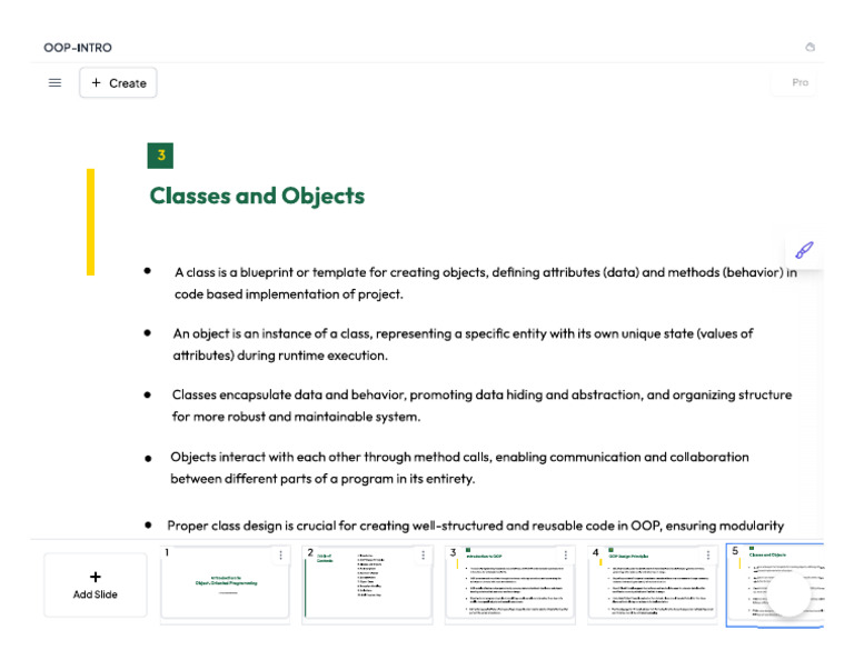 Oop Classes and Objects Slides | PDF