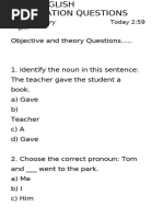 SS2 English Exam Questions and Answers | PDF | Cereals