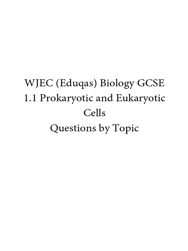 Prokaryotic vs Eukaryotic Cells GCSE Guide | PDF