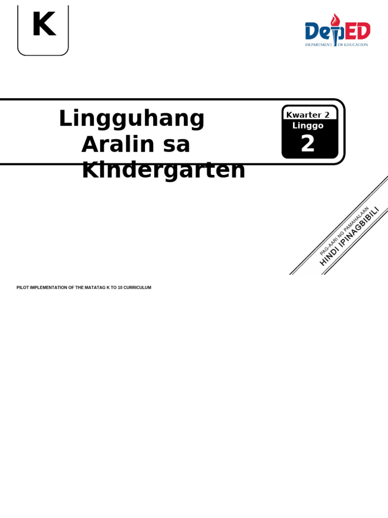 LE Kindergarten Q2 Week2 v.2 | PDF