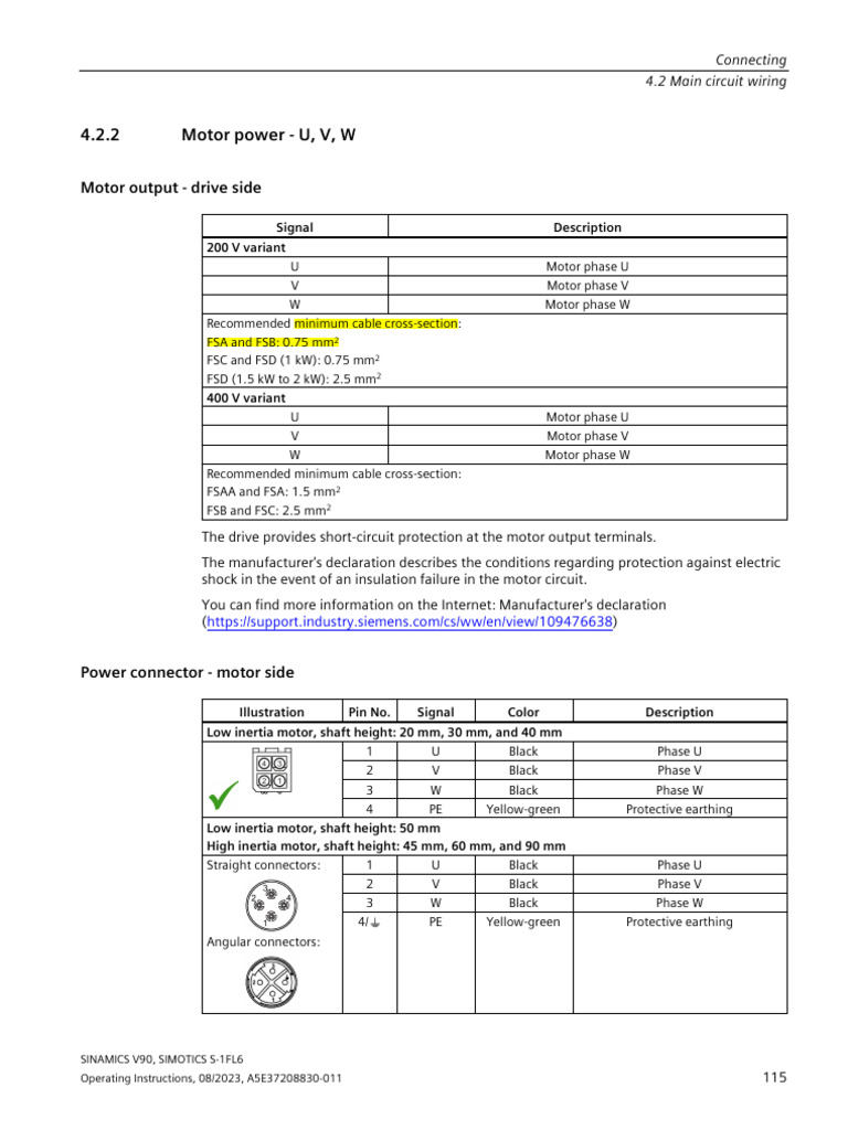 V90 PN 1FL6 Operating Instructions 08.2023 en-US-117 | PDF | Electrical ...