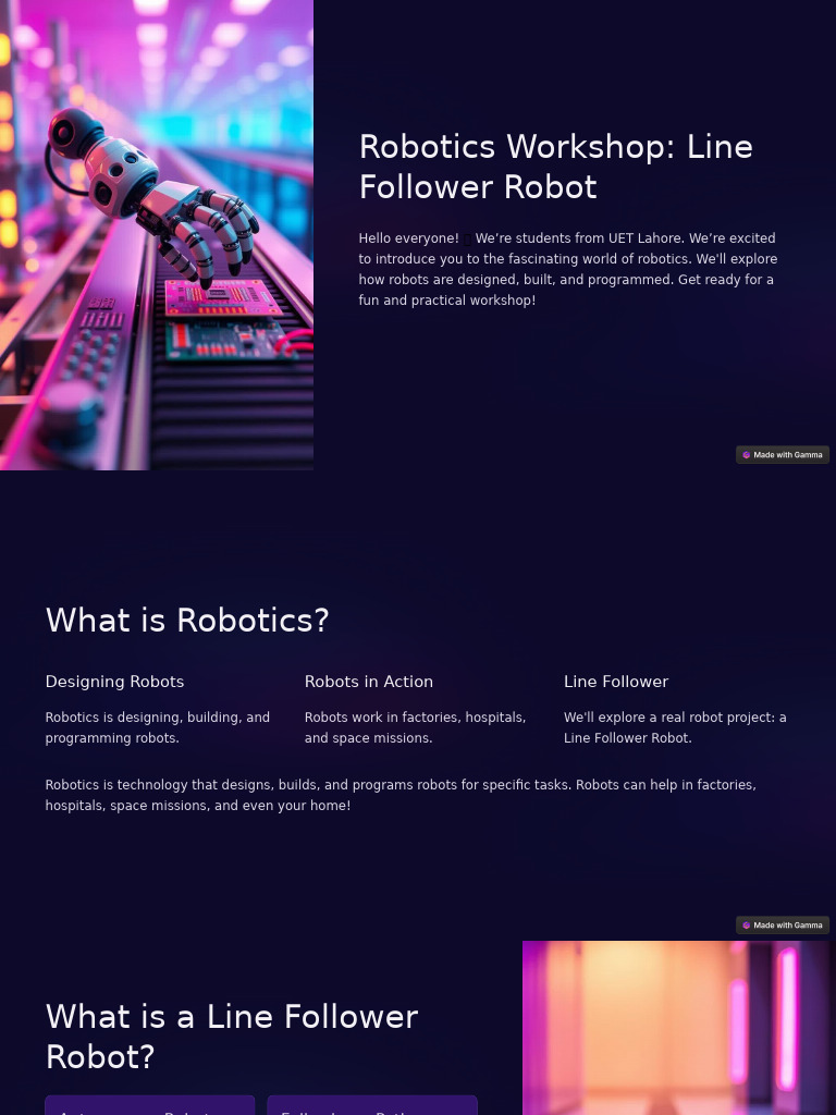 Robotics Workshop Line Follower Robot | PDF | Robot | Robotics