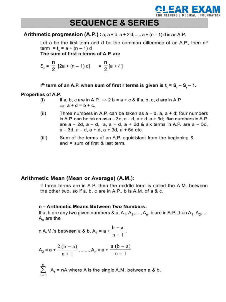 Sequence and Series | PDF