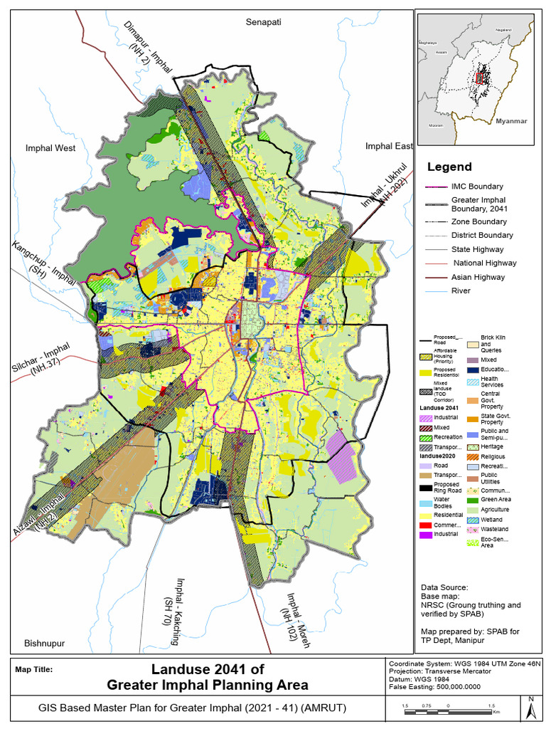 Landuse - Imphal Master Plan 2041 | PDF | Geophysics | Geodesy