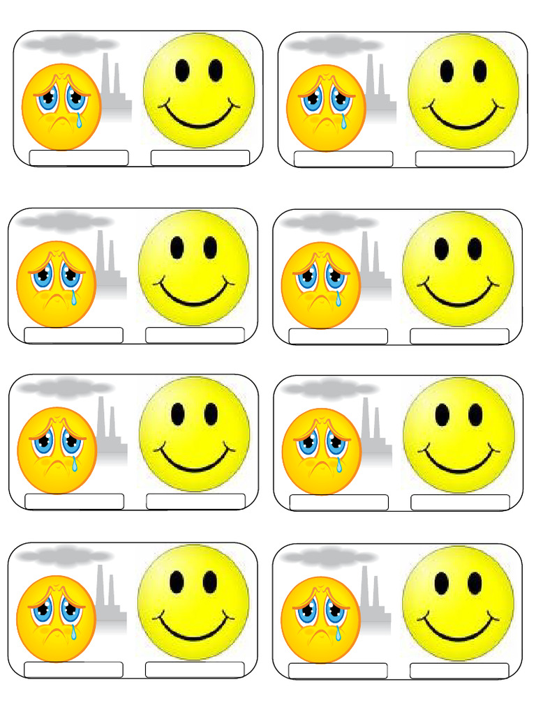 Flash Cards - Adjective - Faces | PDF