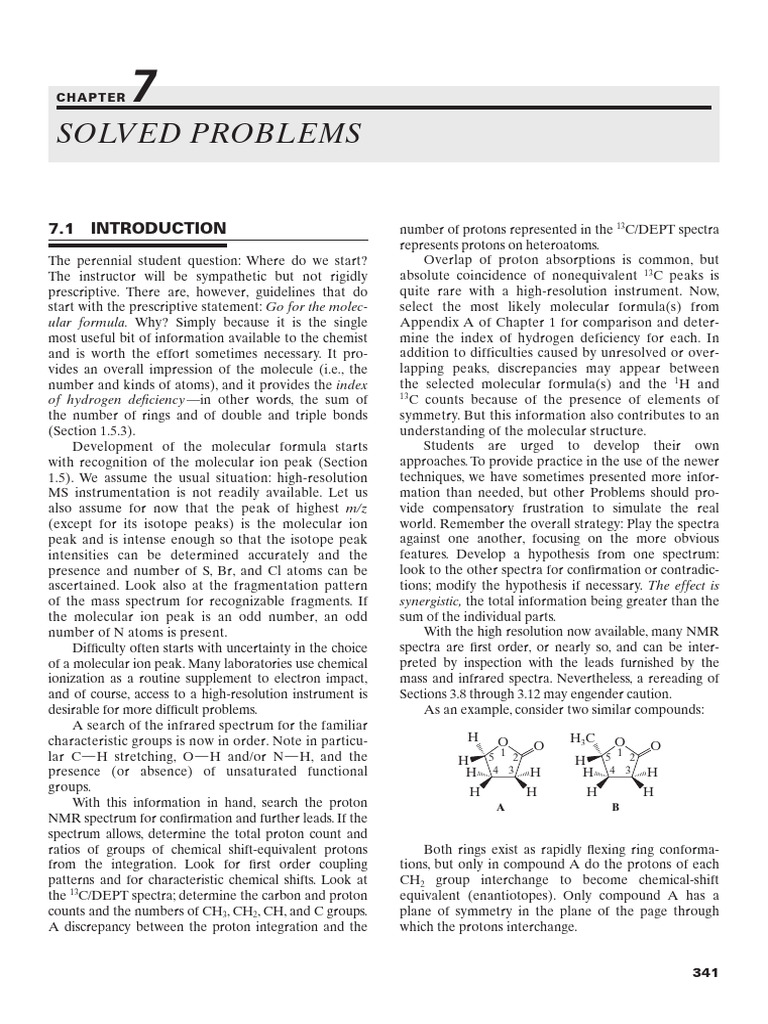 Silverstein Solved Problems | PDF | Carbon 13 Nuclear Magnetic Resonance | Two Dimensional ...
