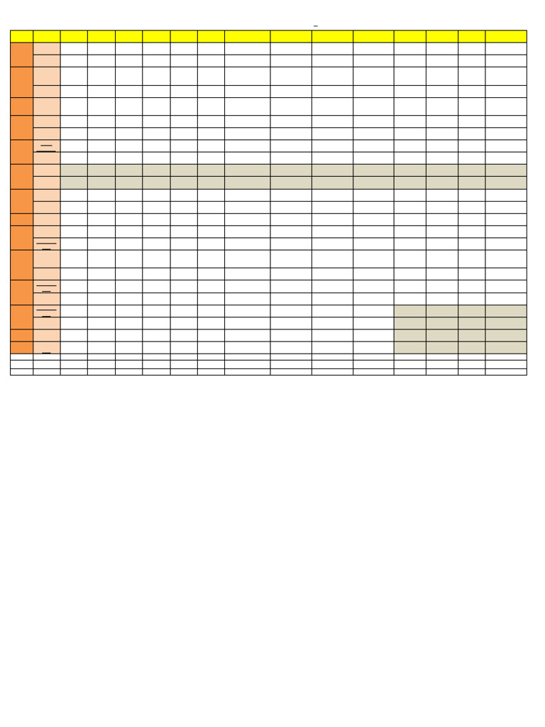 Evening Time Table Term 2 Cycle1 2024 | PDF