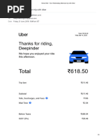 Uber Bill | PDF | Invoice | Payments