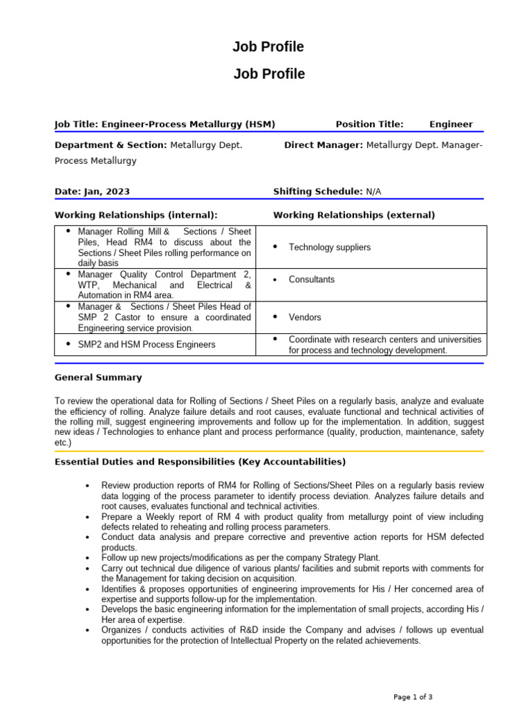 Engineer-Process Metallurgy (HSM) | PDF | Knowledge | Engineering