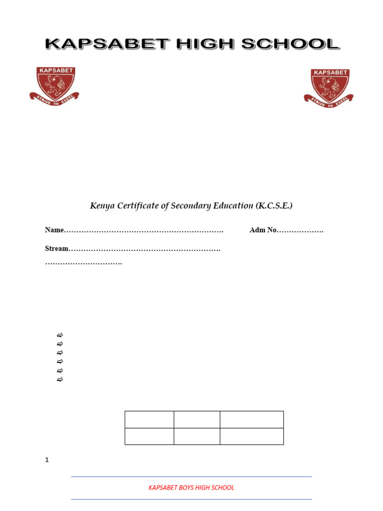 Kapsabet Boys High School Computer Exam 2021 | PDF | Quadratic Equation ...
