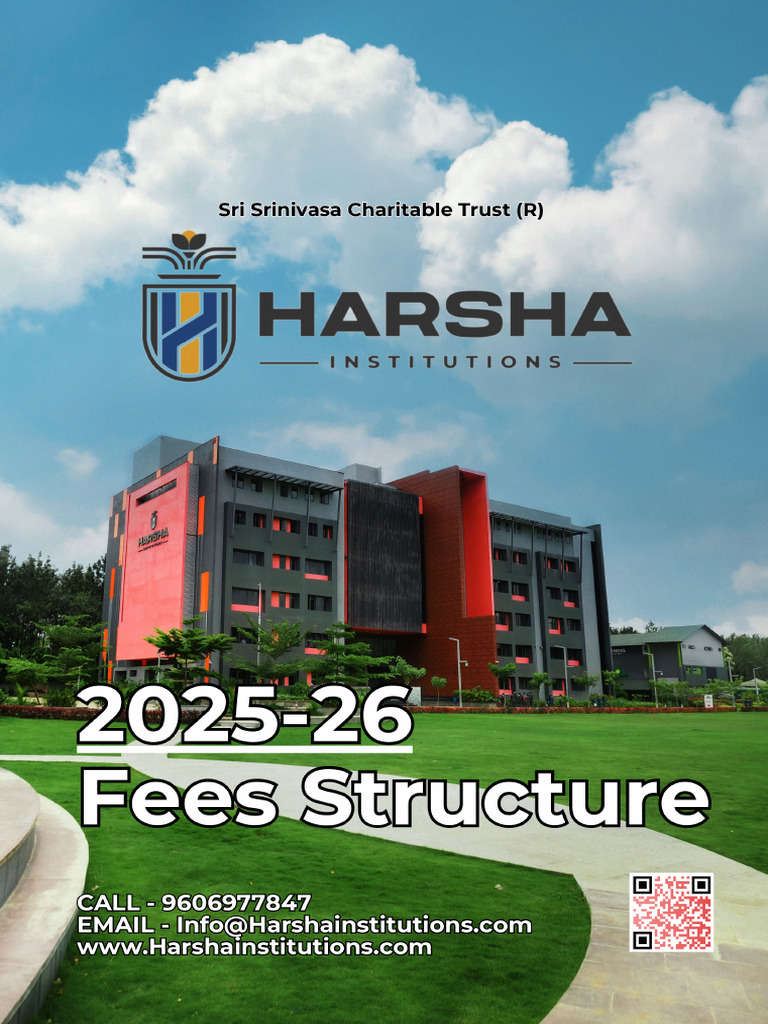 Harsha Institutions - Fees Structure 2025-26 | PDF