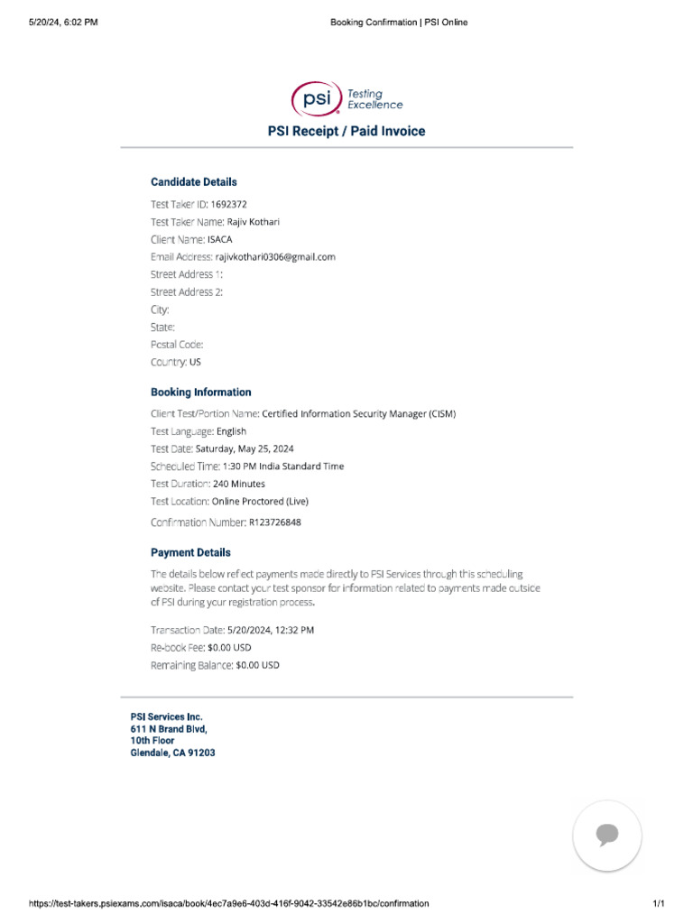 CISM Test | PDF