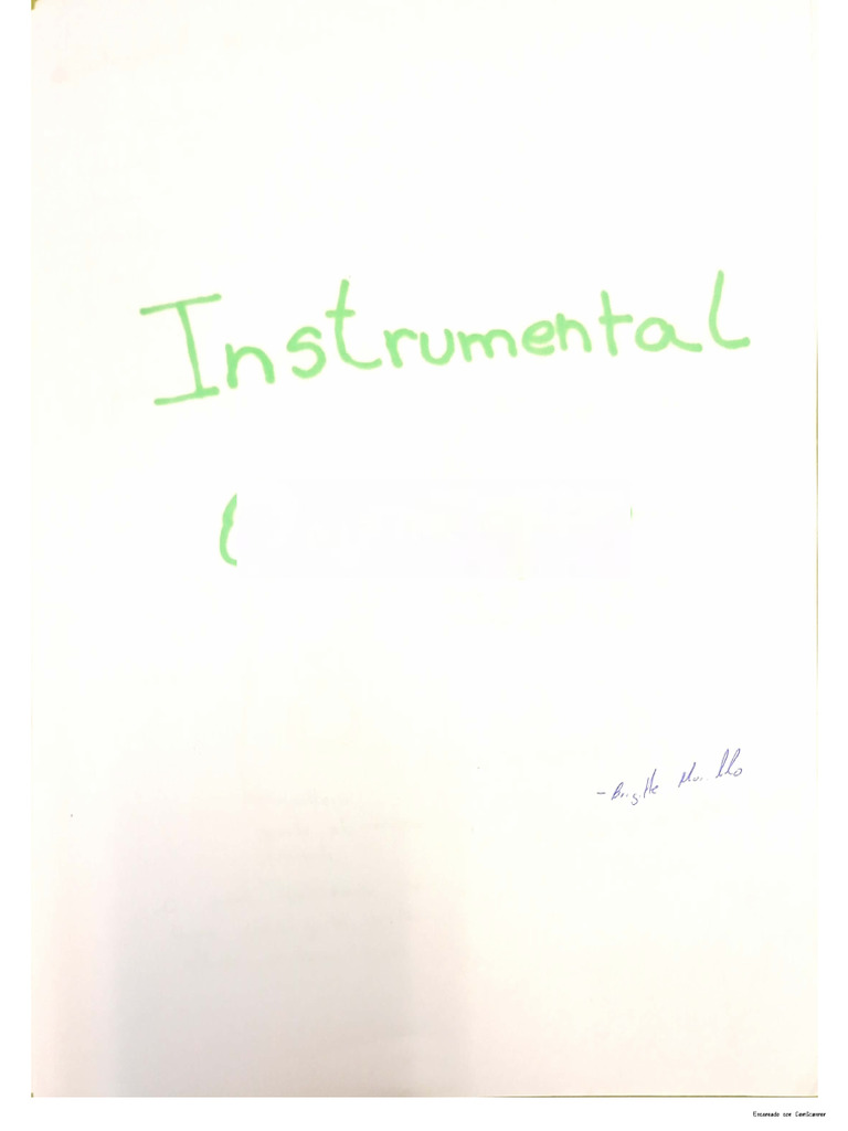 Instrumental | PDF