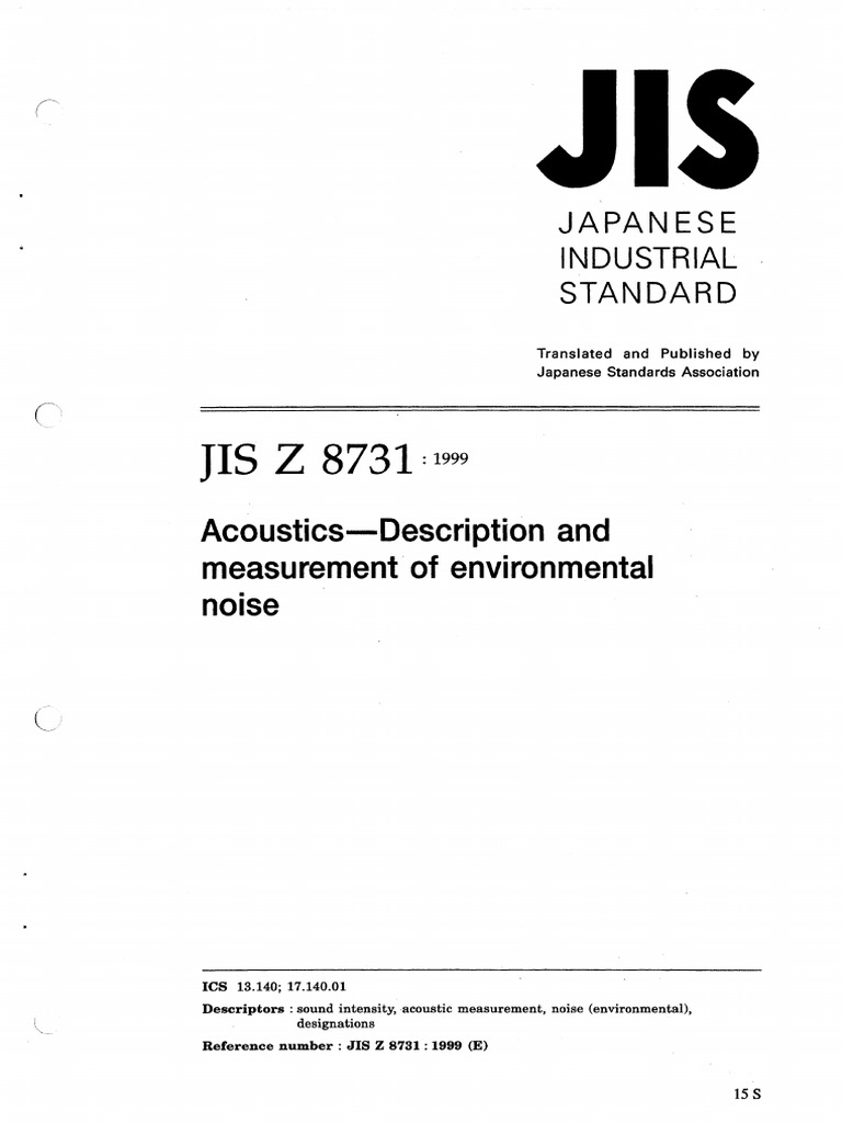 Jis Z 8731 - 1999 en | PDF