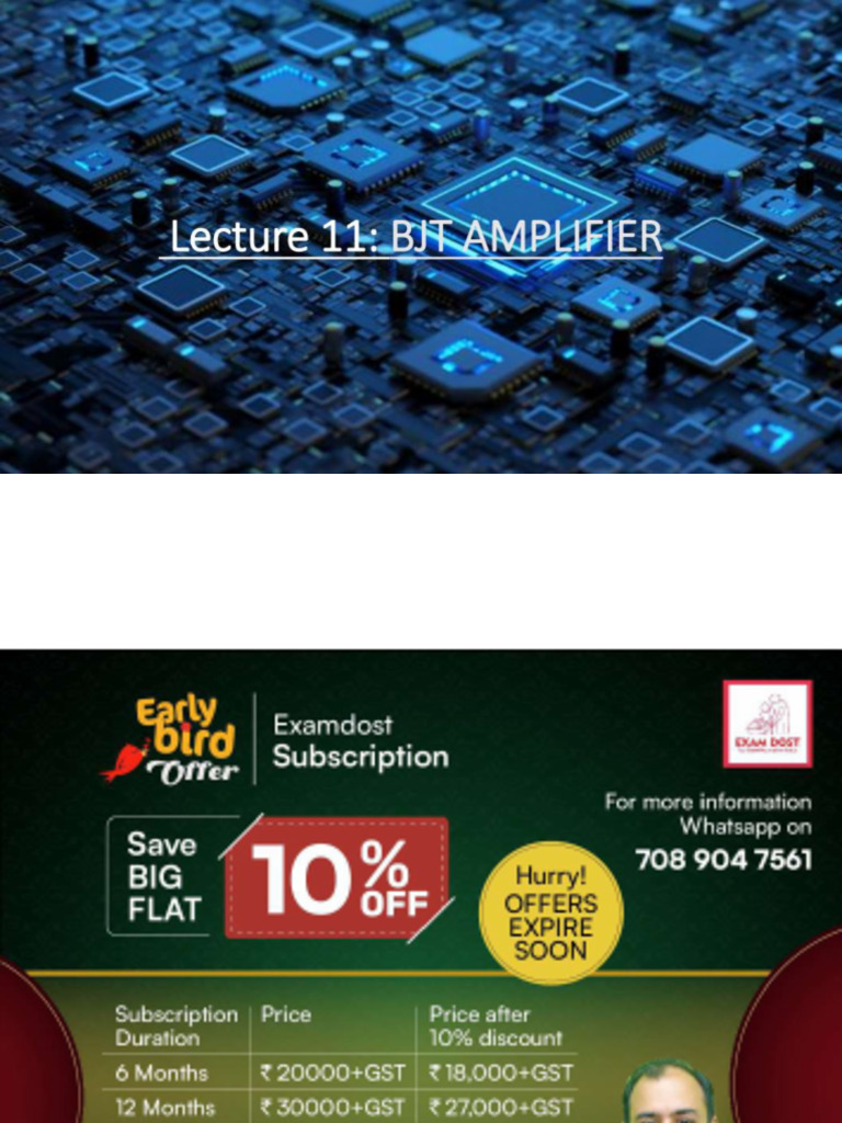 Lecture-10 BJT Amplifier | PDF