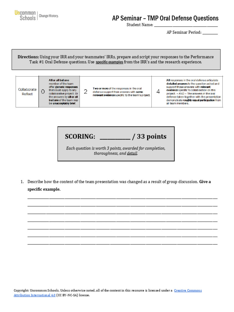 AP Seminar Oral Defense Preparation | PDF | Learning | Cognition