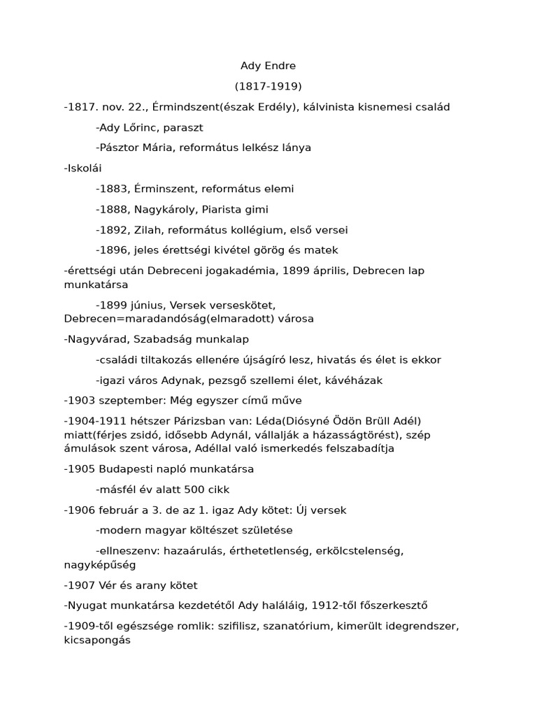 Ady Endre | PDF