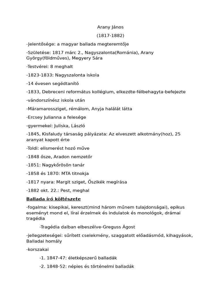 Arany János | PDF