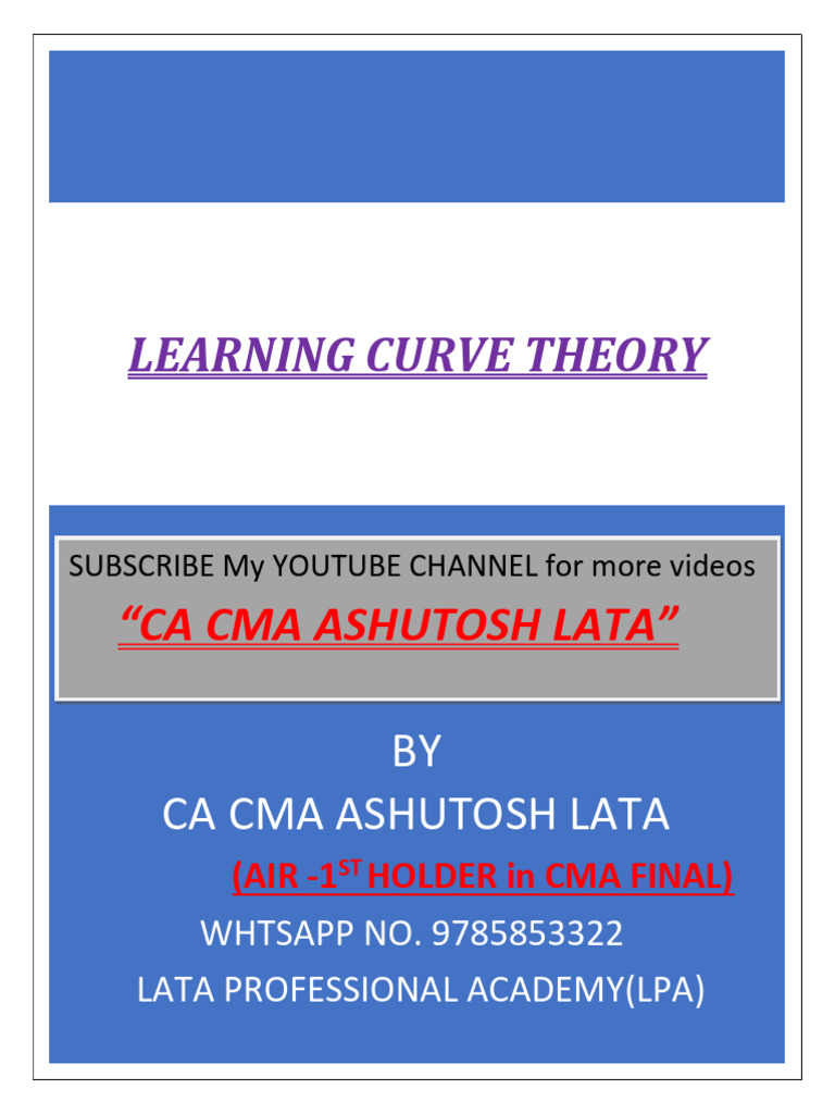 Learning Curve Notes by ASHUTOSH LATA | PDF | Logarithm | Mathematics