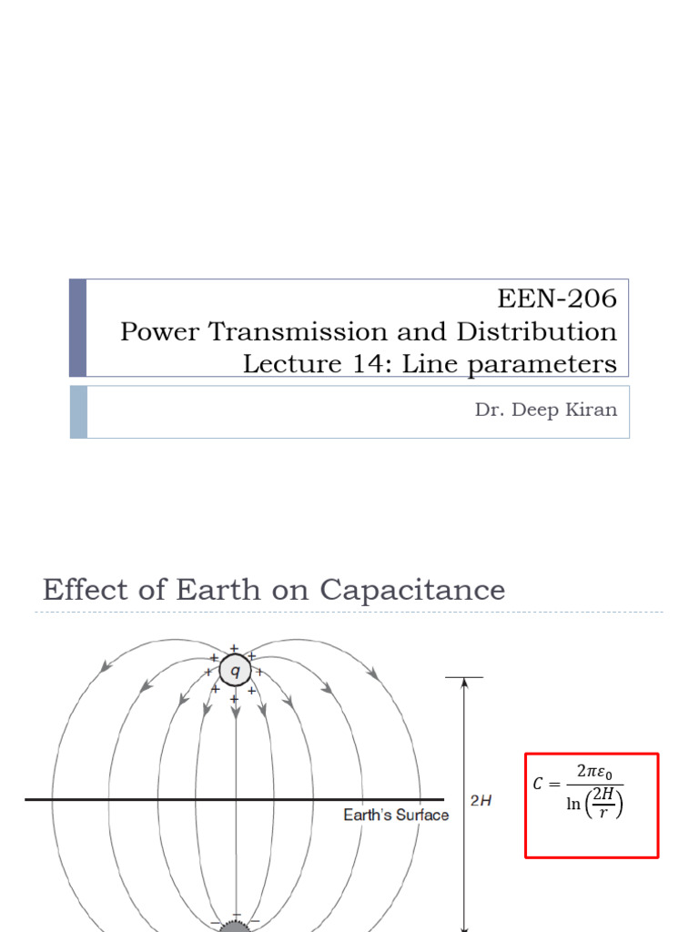 Earth Impact on Transmission Line Capacitance | PDF | Transmission Line ...