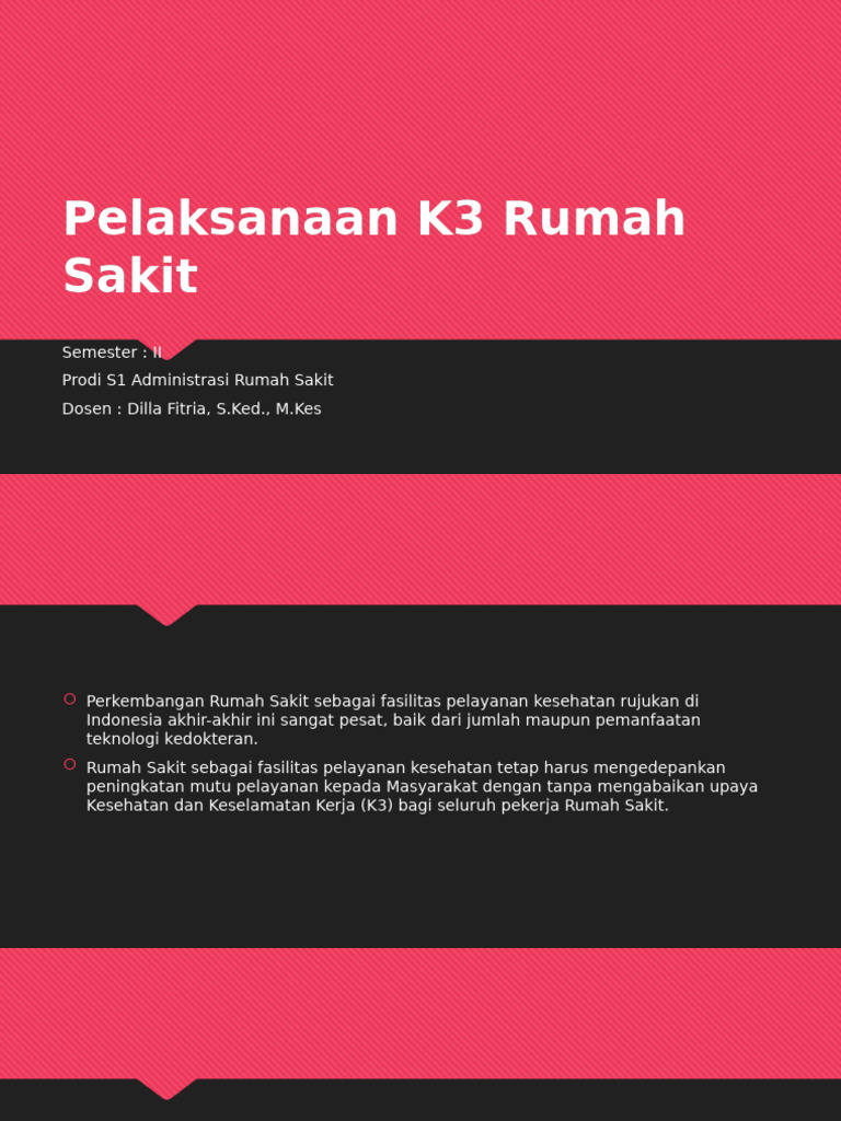 Pelaksanaan K3 RS | PDF