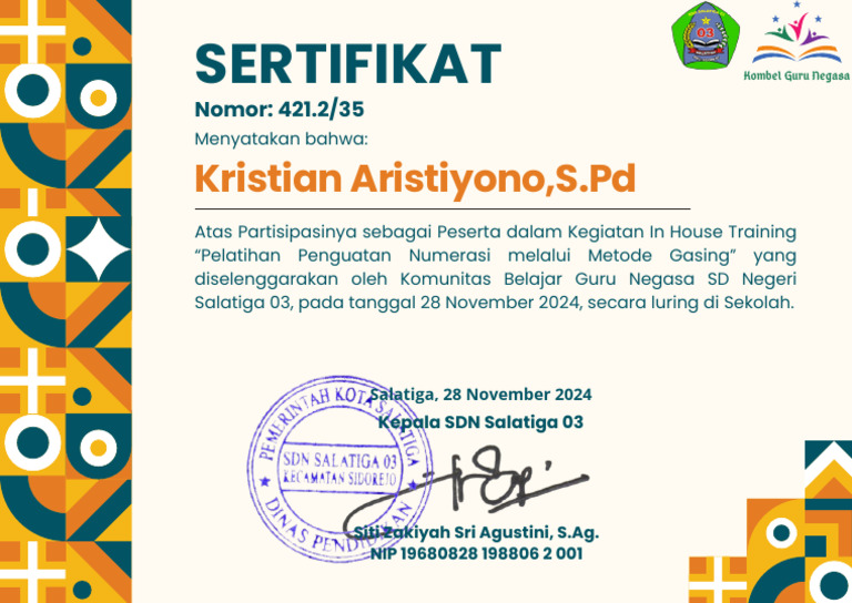 (Buat Banyak 1) 2 Sertifikat Kombel (1) - 13 | PDF