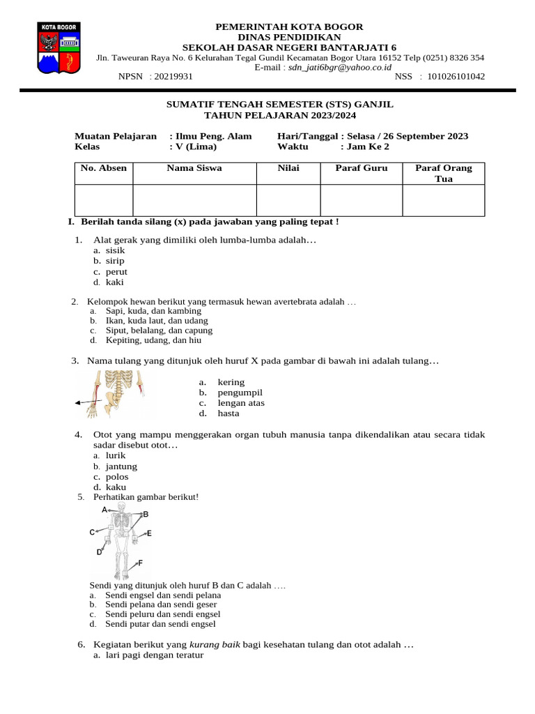 PTS GANJIL IPA 5 Arsip | PDF