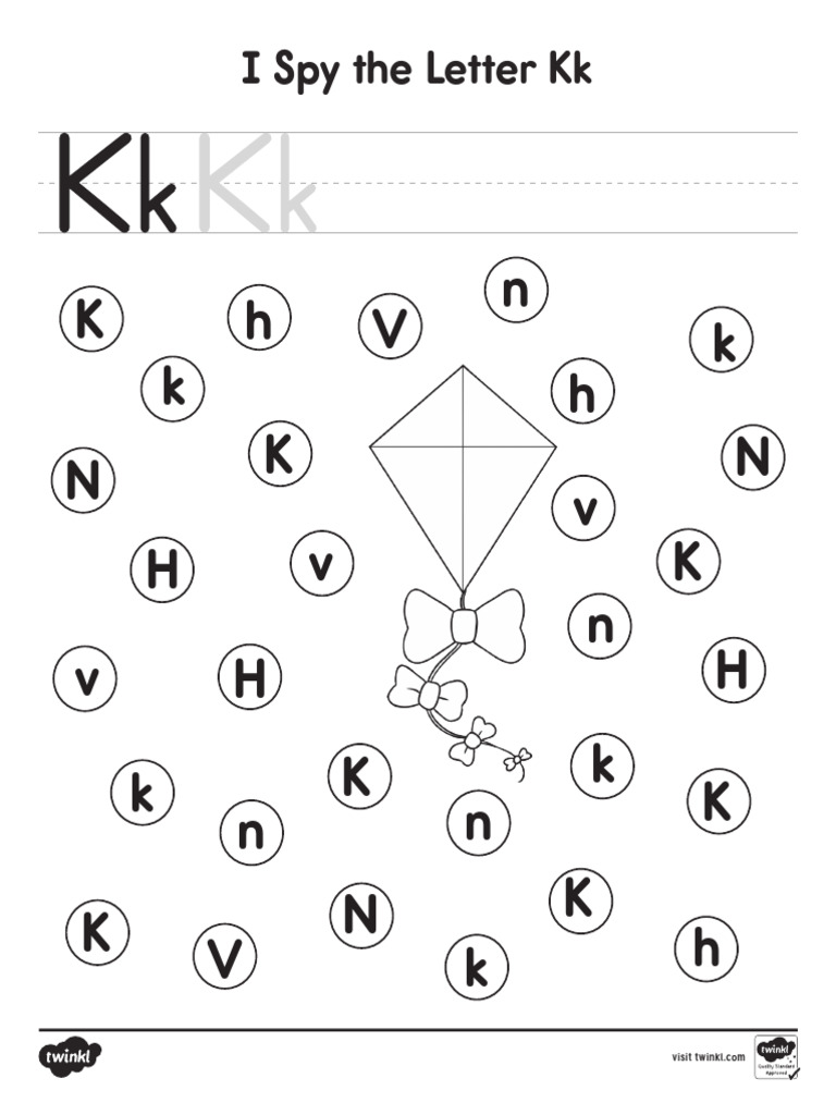 I Spy The Letter K Activity | PDF