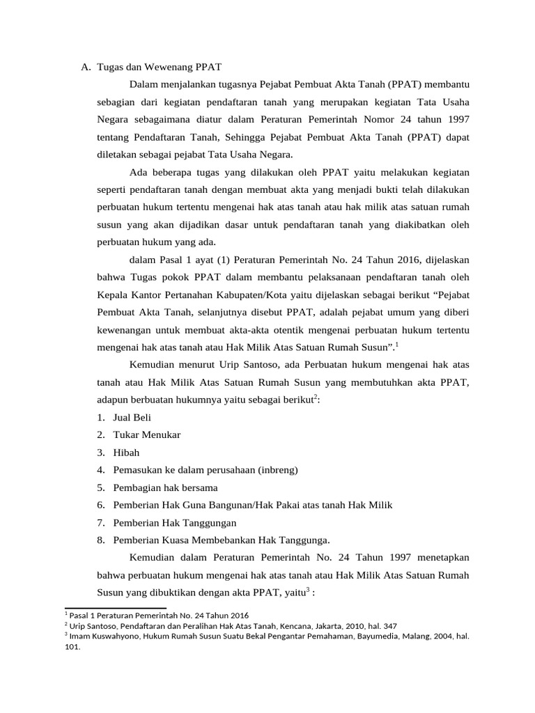 Tugas dan Wewenang PPAT di Indonesia | PDF