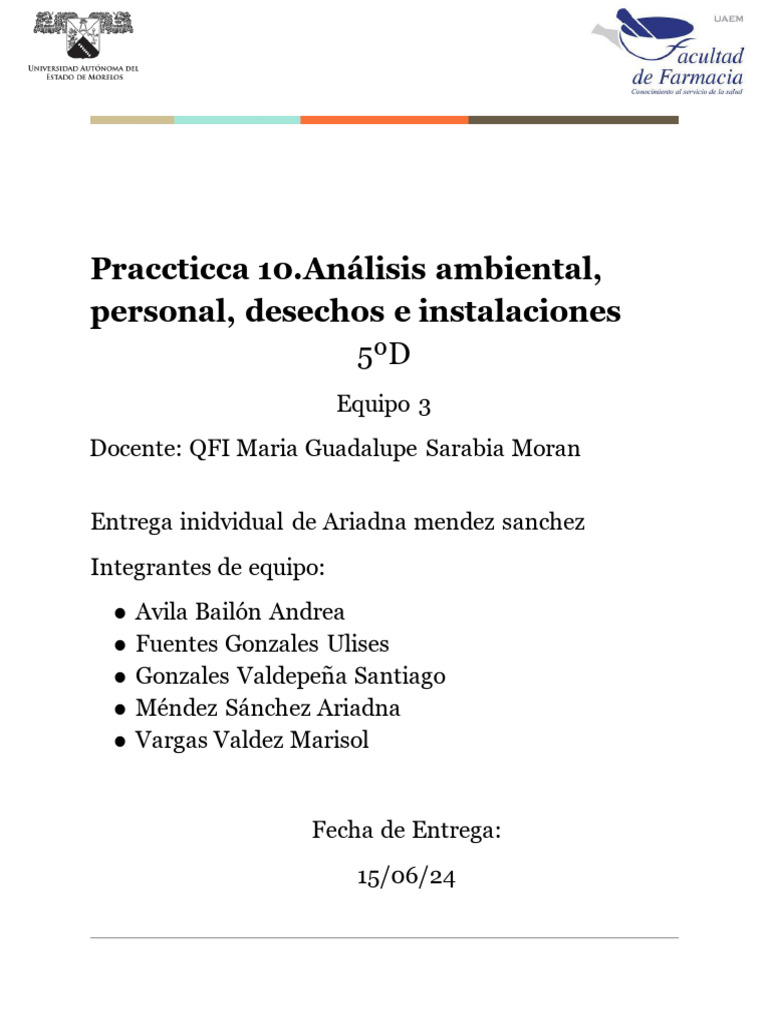Práctica 10 | PDF | Residuos | Contaminación