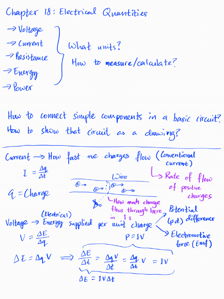 Electrical Quantities (11 Sept 2022) | PDF