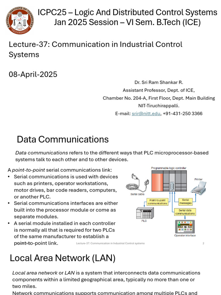 Lec 37 Communications 08 05 2025 | PDF | Computer Network | Network Topology