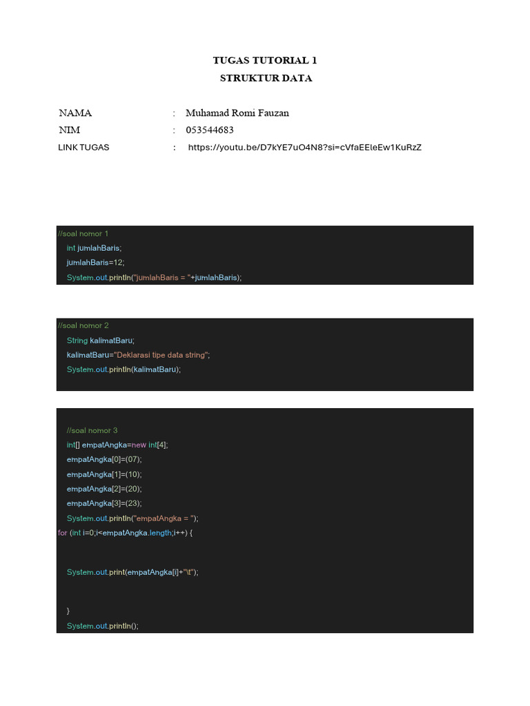 Tugas 1 Struktur Data ROMI | PDF