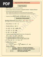 Class 10 Maths Formula Sheet | PDF | Factorization | Quadratic Equation