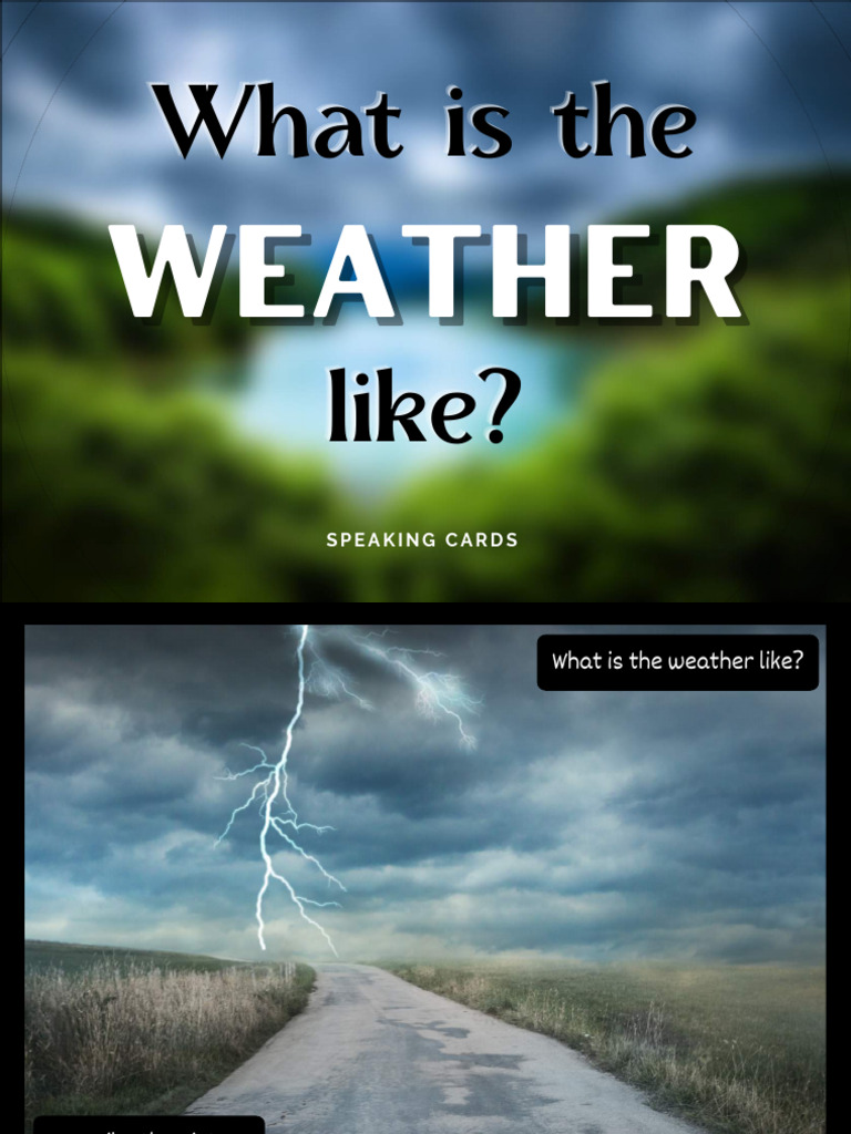 What Is The Weather Like Speaking Cards | PDF