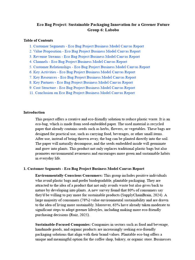 Group6 - Business Model Canvas | PDF | Brand | Sustainability