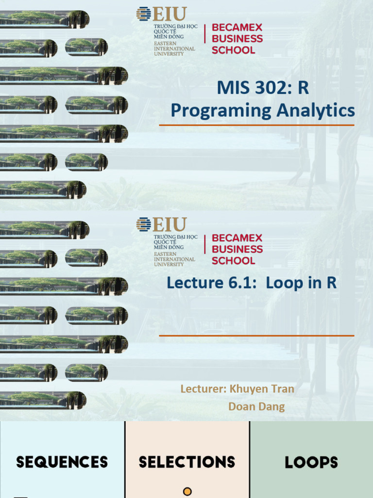 CSE 302 - Lecture 6.1 Loop in R - Copy | PDF | Control Flow | Applied ...