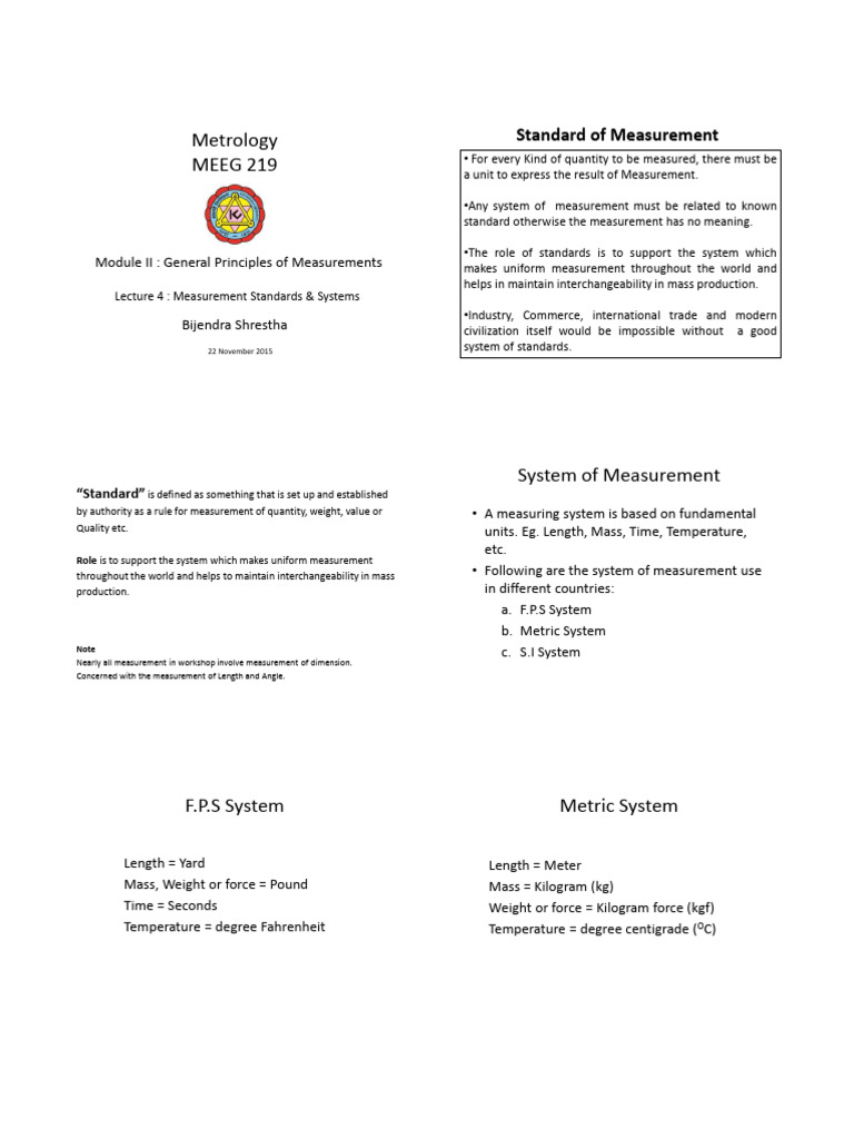Measurement Standards and Systems Explained | PDF | Measurement | Metre