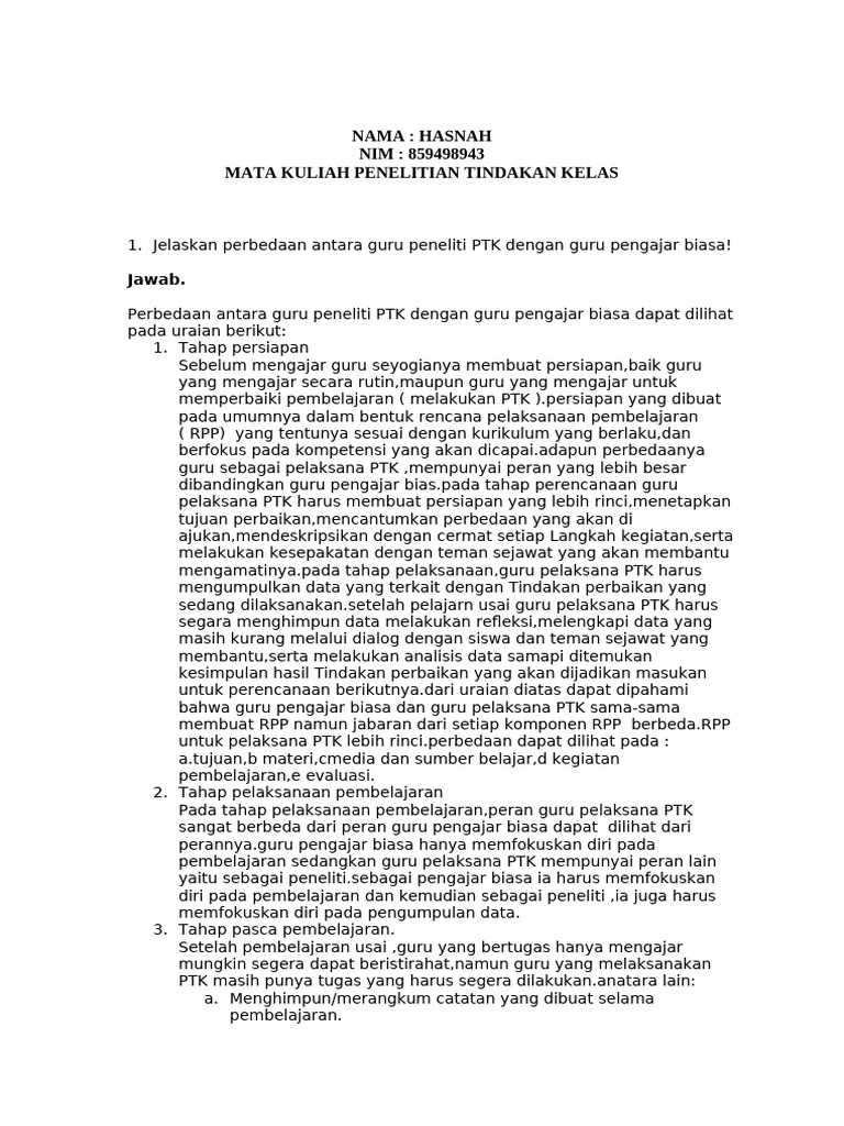 TT2 Penelitian Tindakan Kelas | PDF