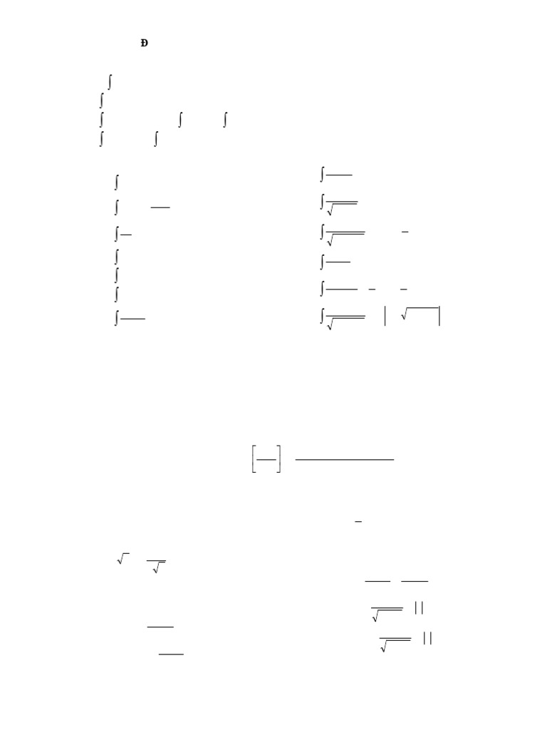 Tablica Izvoda I Integrala | PDF