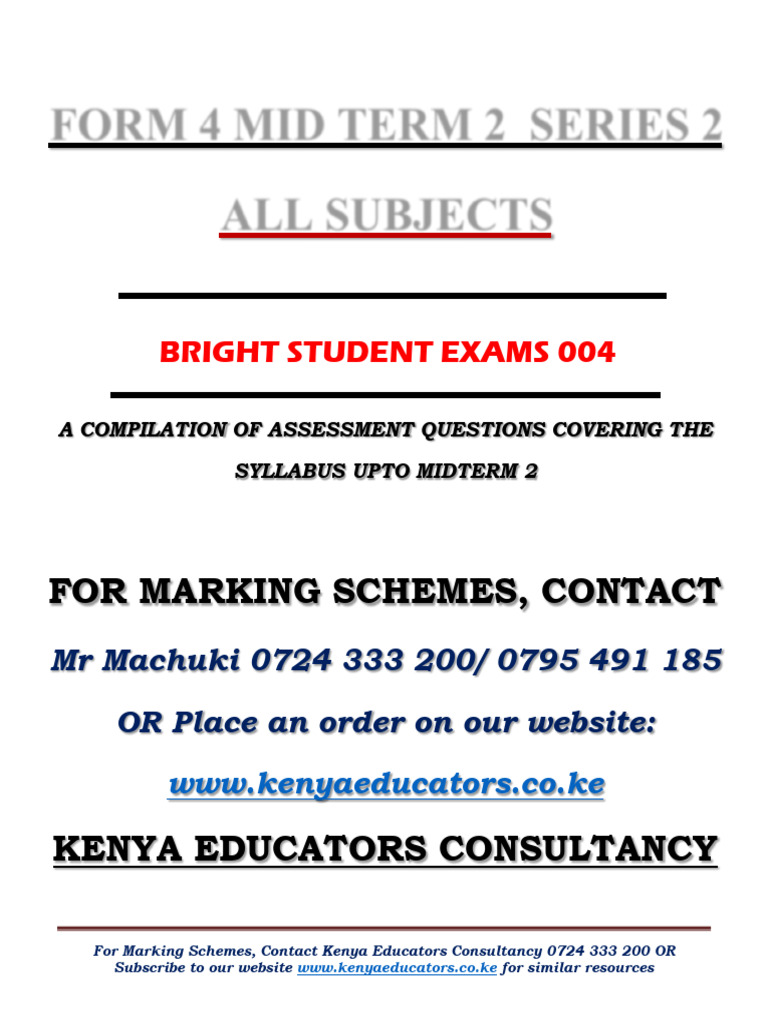 Form 4 Midterm 2 s2 Exams | PDF | Seed | Demand