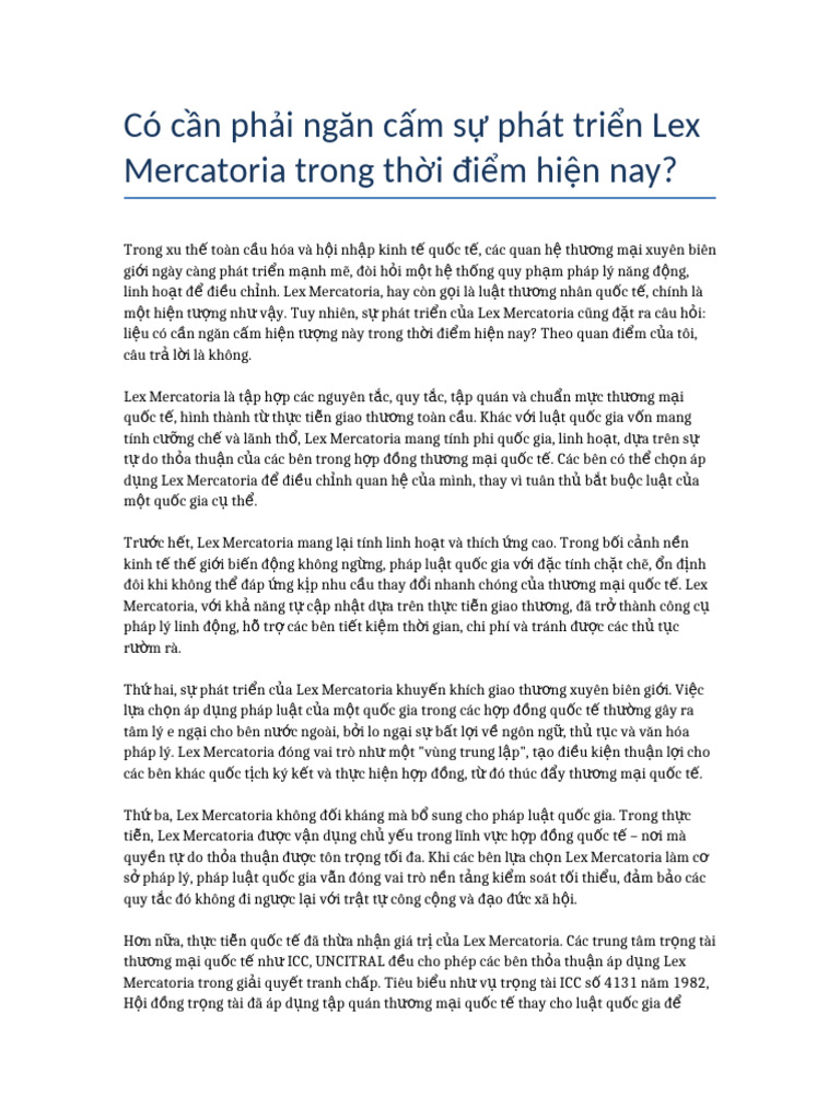 Bai Lex Mercatoria | PDF