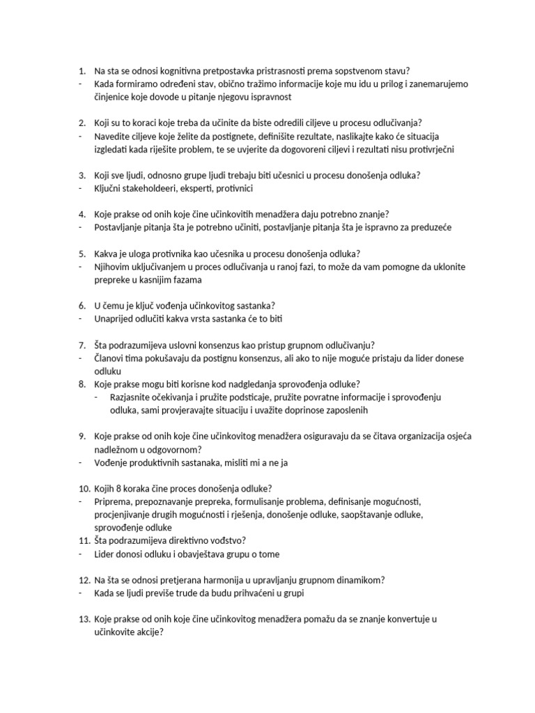 PO Pitanja S Ispita Odgovoreno | PDF