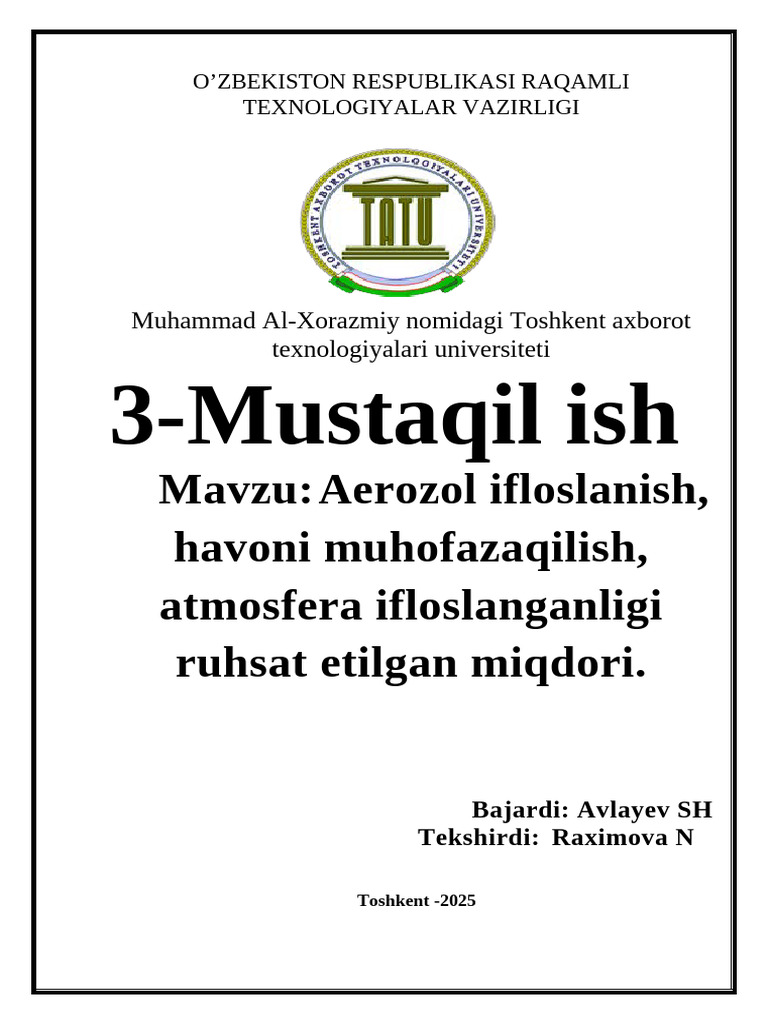 1-mustaqil ish | PDF